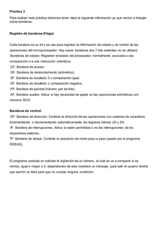 Practicas Lenguaje ensamblador | DOCX
