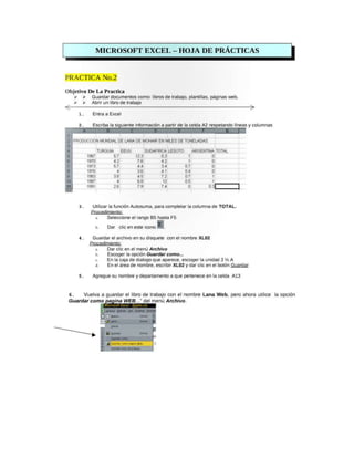 Practicas de excel | PDF