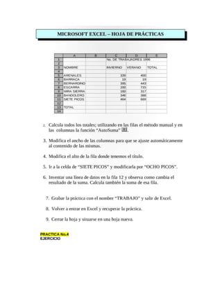 Practicas de excel | PDF