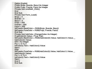 Practicas de visual basic 6.0 | PPT