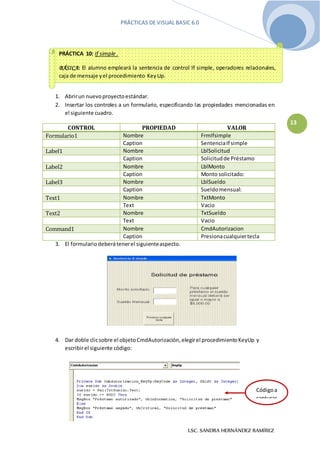 INFOSAN PRACTICAS DE VISUAL BASIC 6 B | PDF