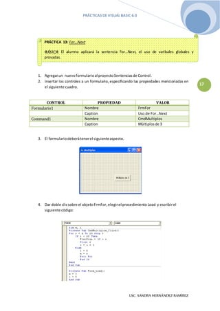 INFOSAN PRACTICAS DE VISUAL BASIC 6 B | PDF
