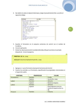 INFOSAN PRACTICAS DE VISUAL BASIC 6 B | PDF