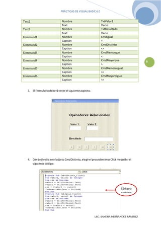 INFOSAN PRACTICAS DE VISUAL BASIC 6 B | PDF