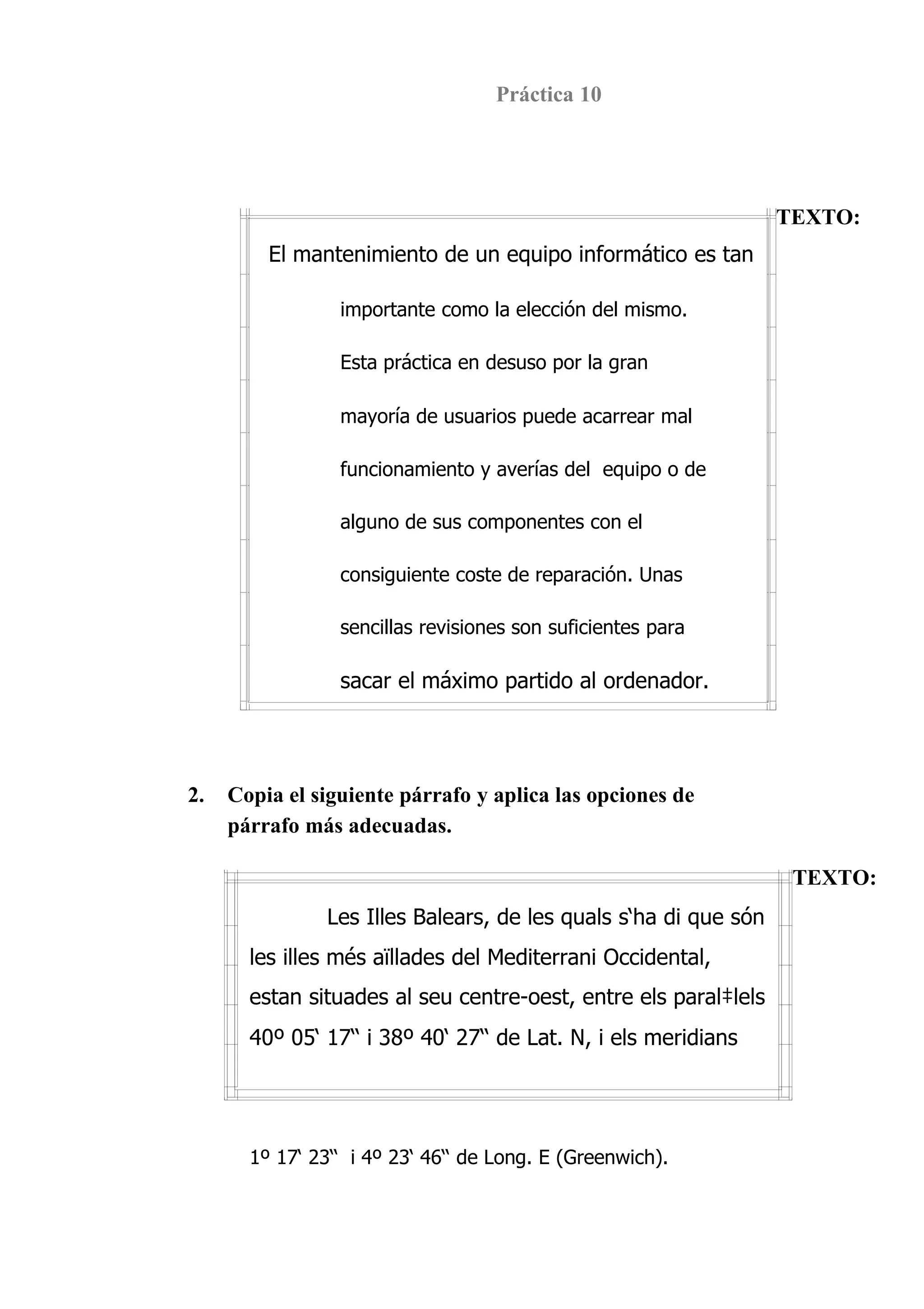 Practicas de word resuelto | RTF