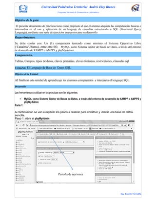 Práctica SQL en MYSQL | PDF