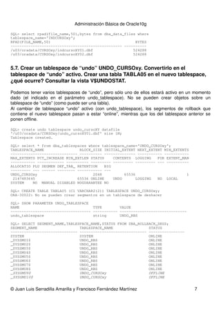 Practicas tablespaces tema5 oracle tablespace | PDF