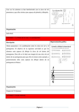 Practica tema 3 unidad didactica música "Figuras y notas musicales" | PDF