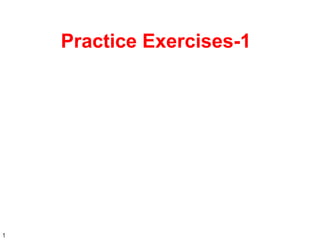Practice-Exercises excel practice file attached | PPT