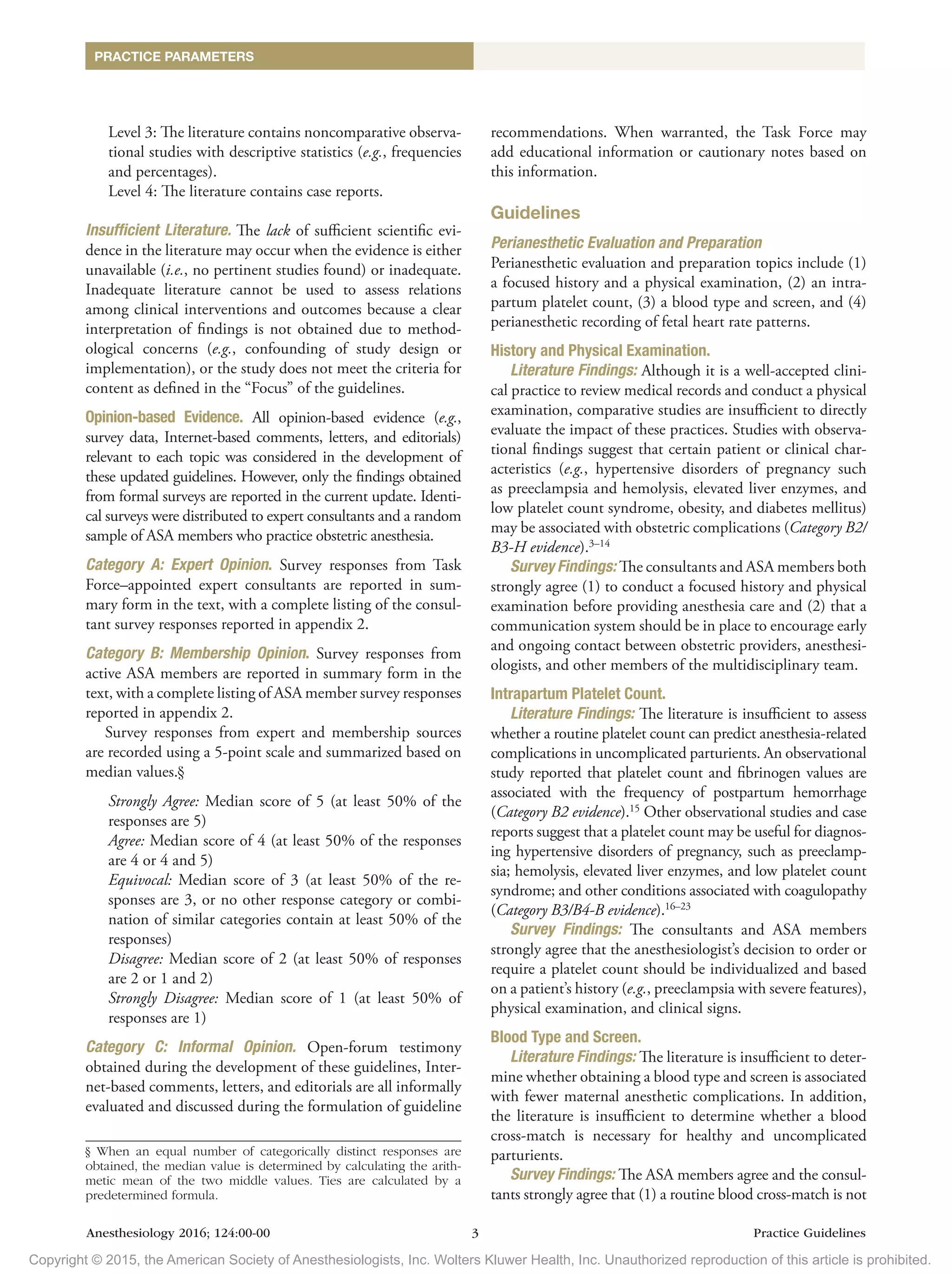 Practice guidelines-for-obstetric-anesthesia | PDF