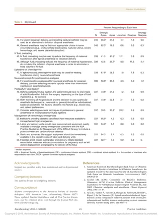 Practice guidelines-for-obstetric-anesthesia | PDF
