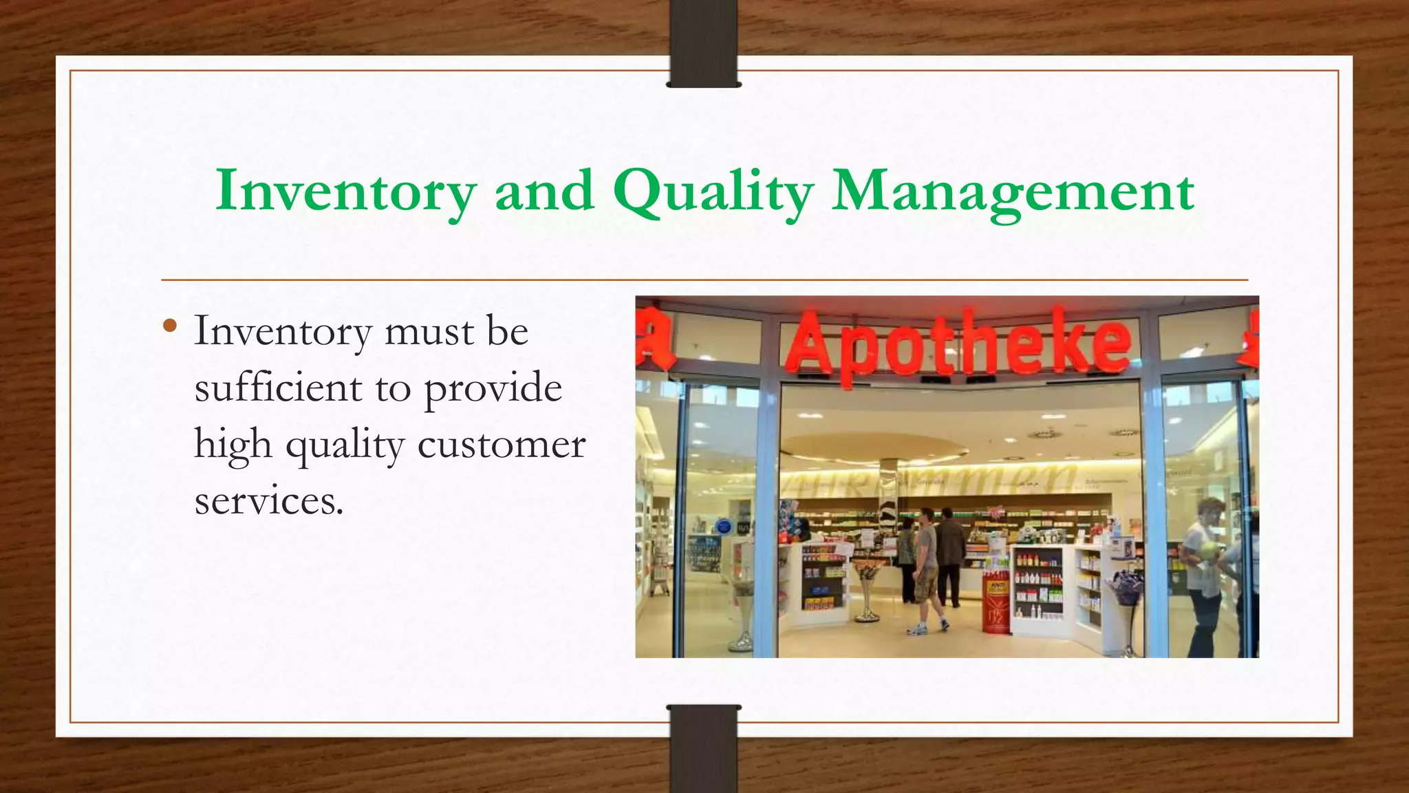 Inventory management of a hospital pharmacy | PPTX