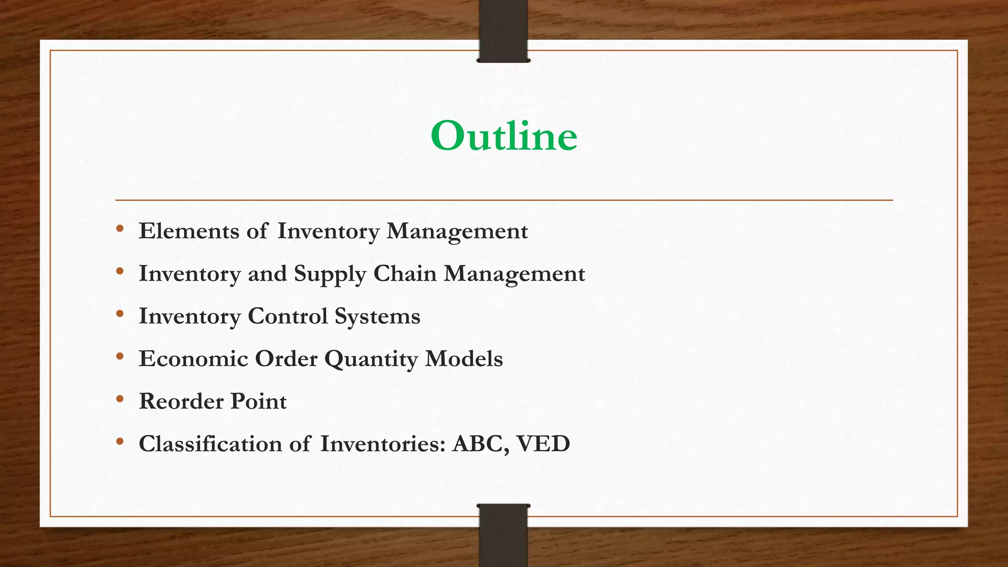 Inventory management of a hospital pharmacy | PPTX