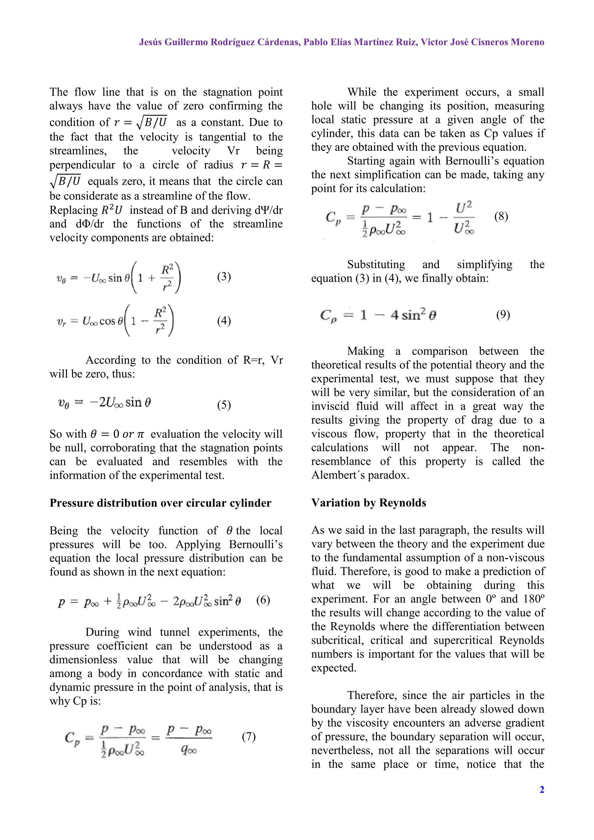 Practice 1 flow around cylinder | PDF