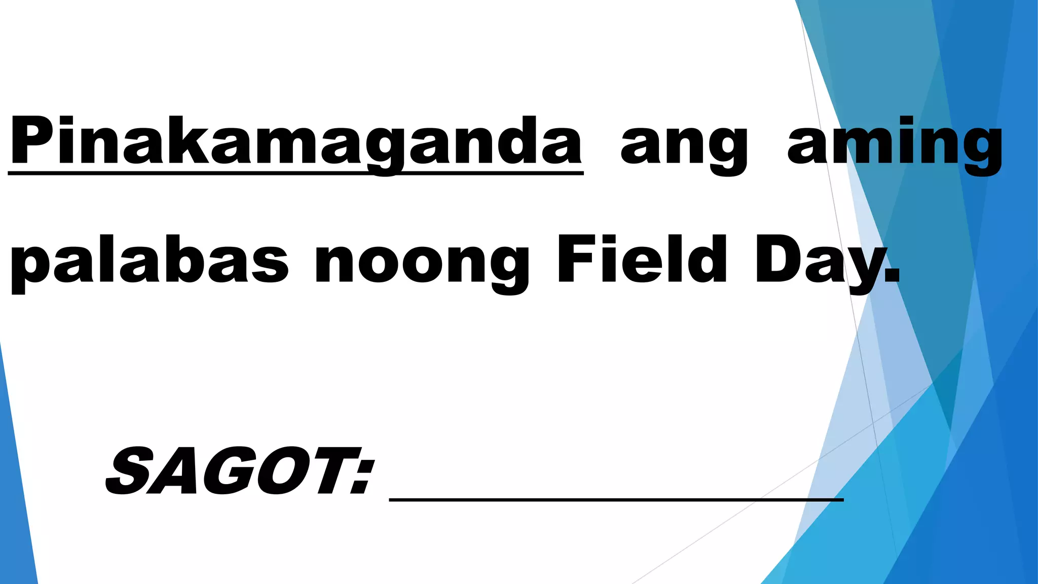 PAGSASANAY FILIPINO 4 | PPTX