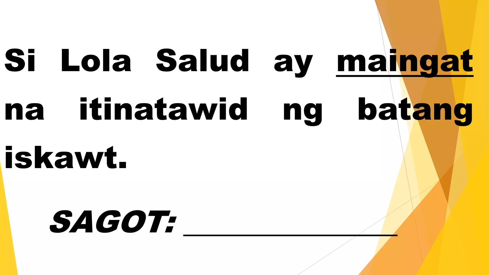 PAGSASANAY FILIPINO 5 | PPTX