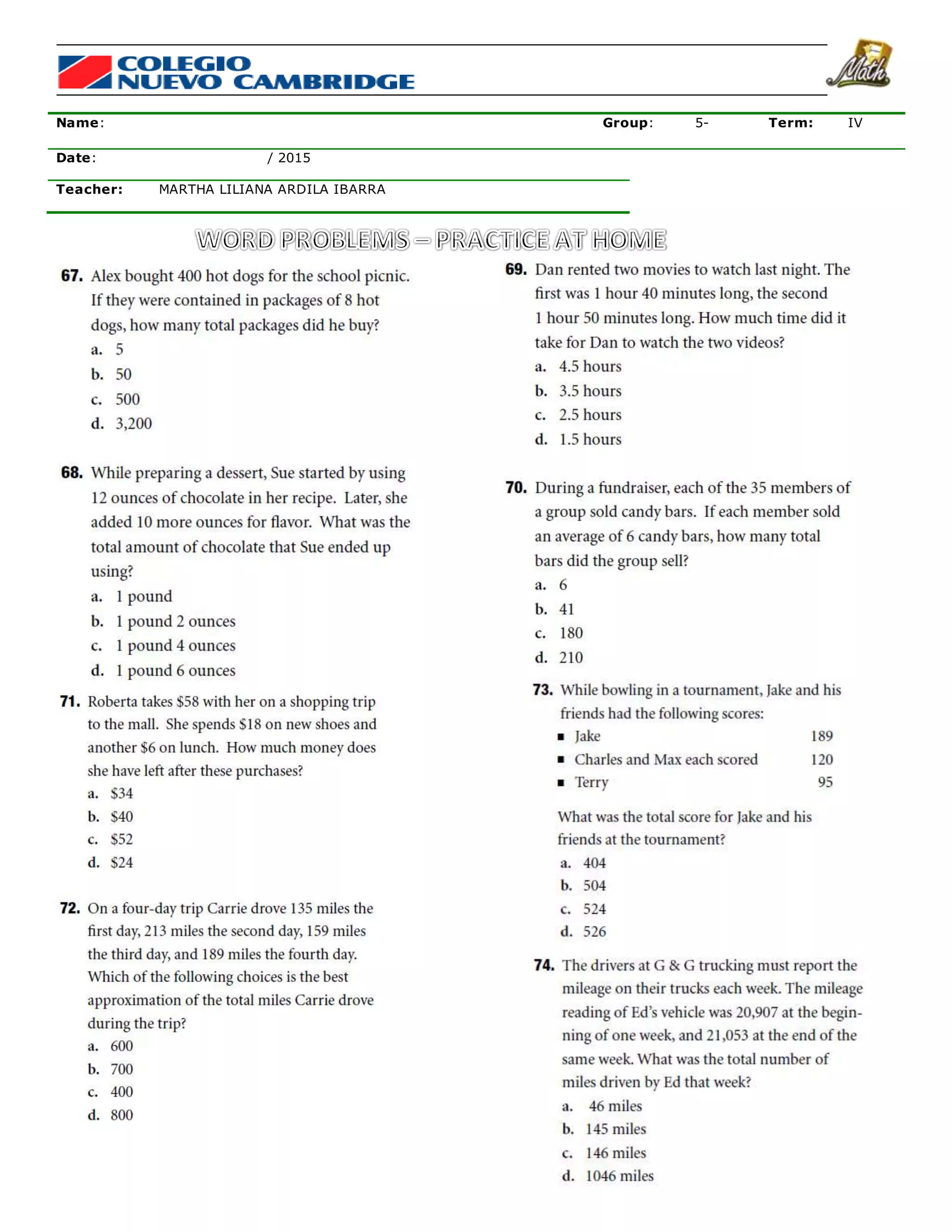 Practice 1 at home | PDF