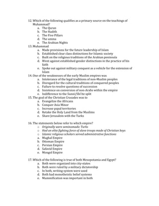 Practice ap me test questions | PDF