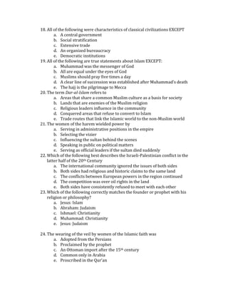 Practice ap me test questions | PDF