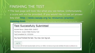 Practice CAASPP Directions in PPT | PPTX