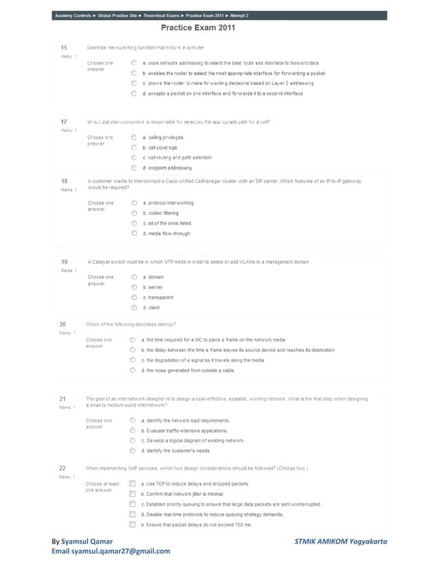 Practice exam 40 soal | PDF