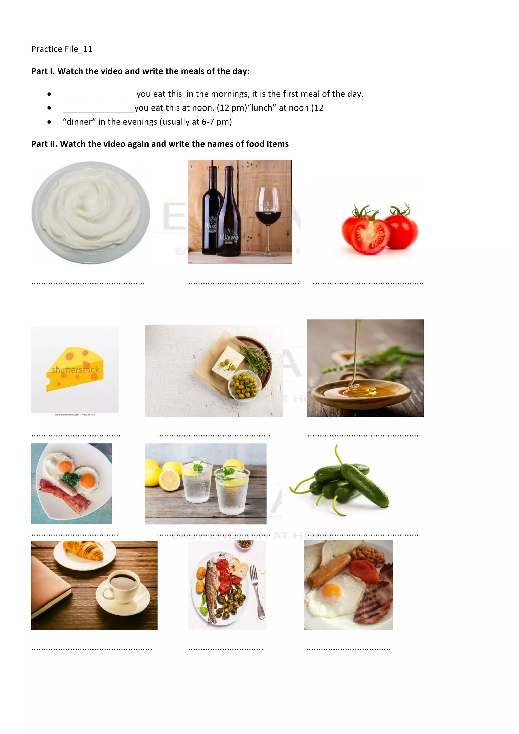 Easy English at Home Practice File 11 | PDF