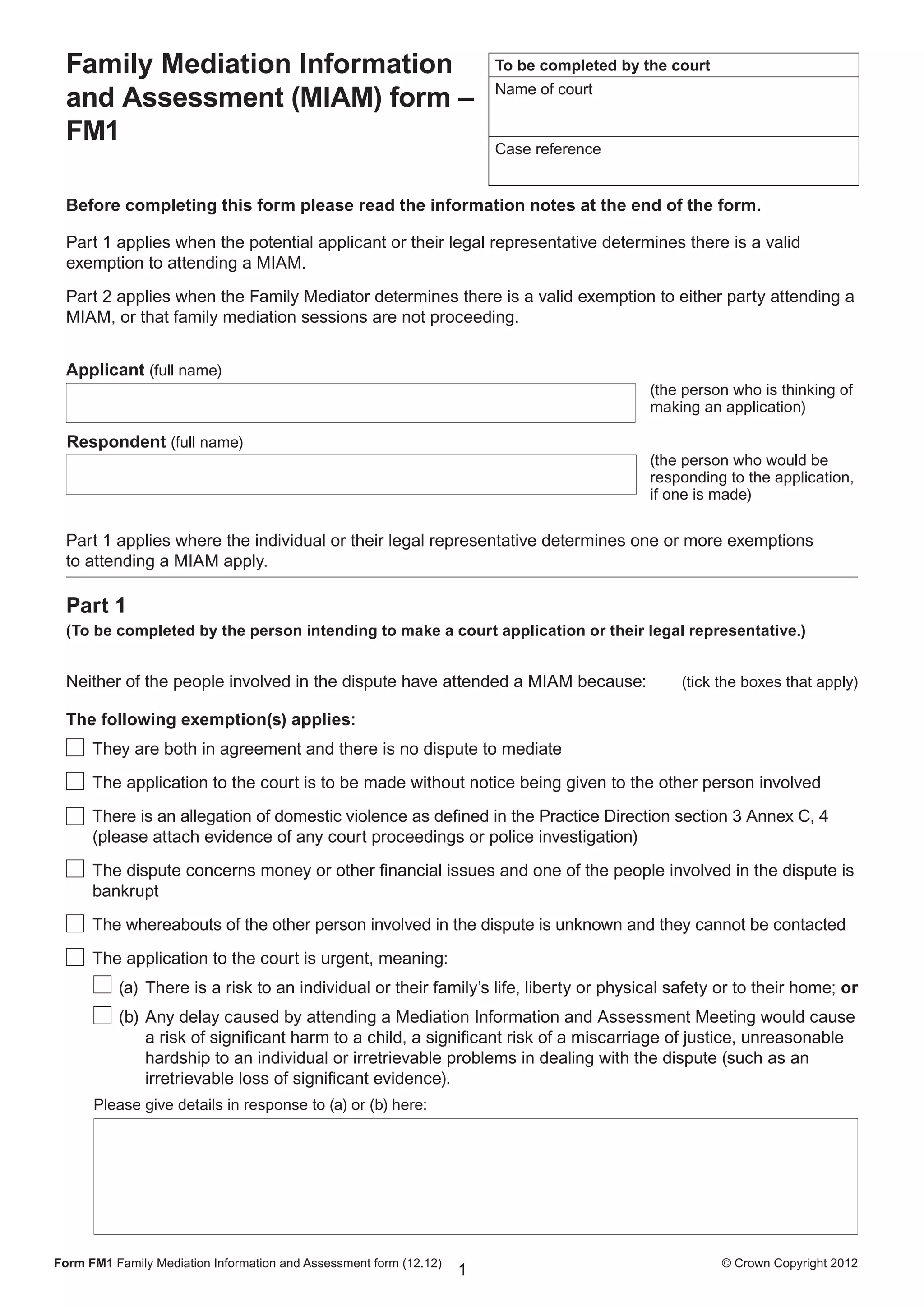 Practice guidelines mediation form | PDF