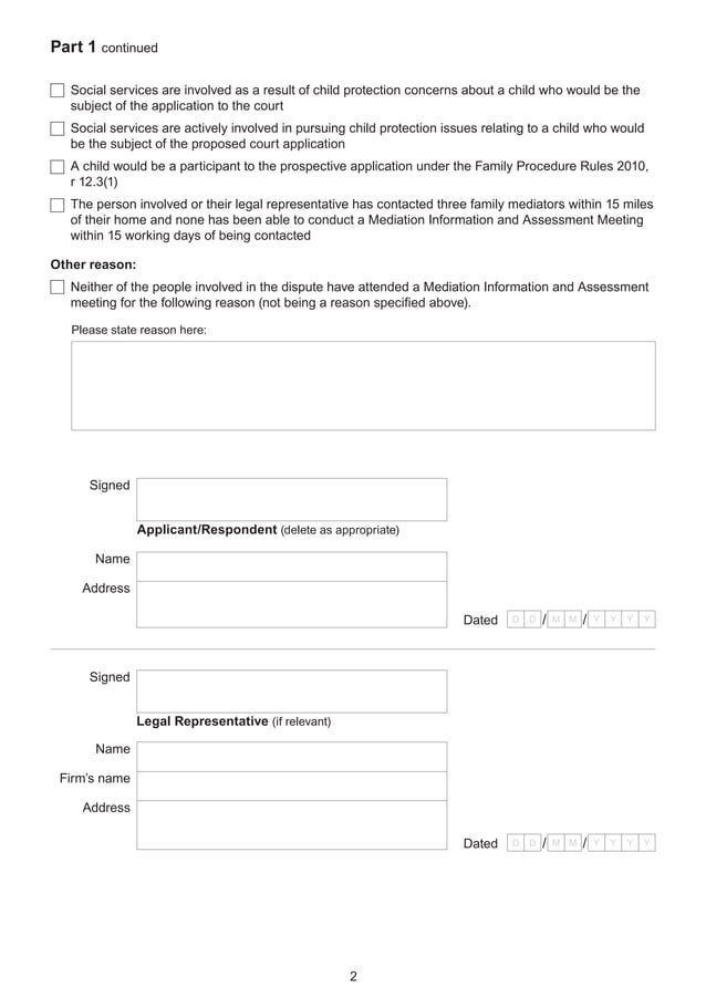Practice guidelines mediation form | PDF