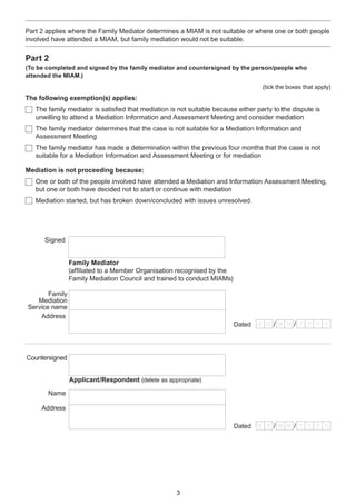 Practice guidelines mediation form | PDF
