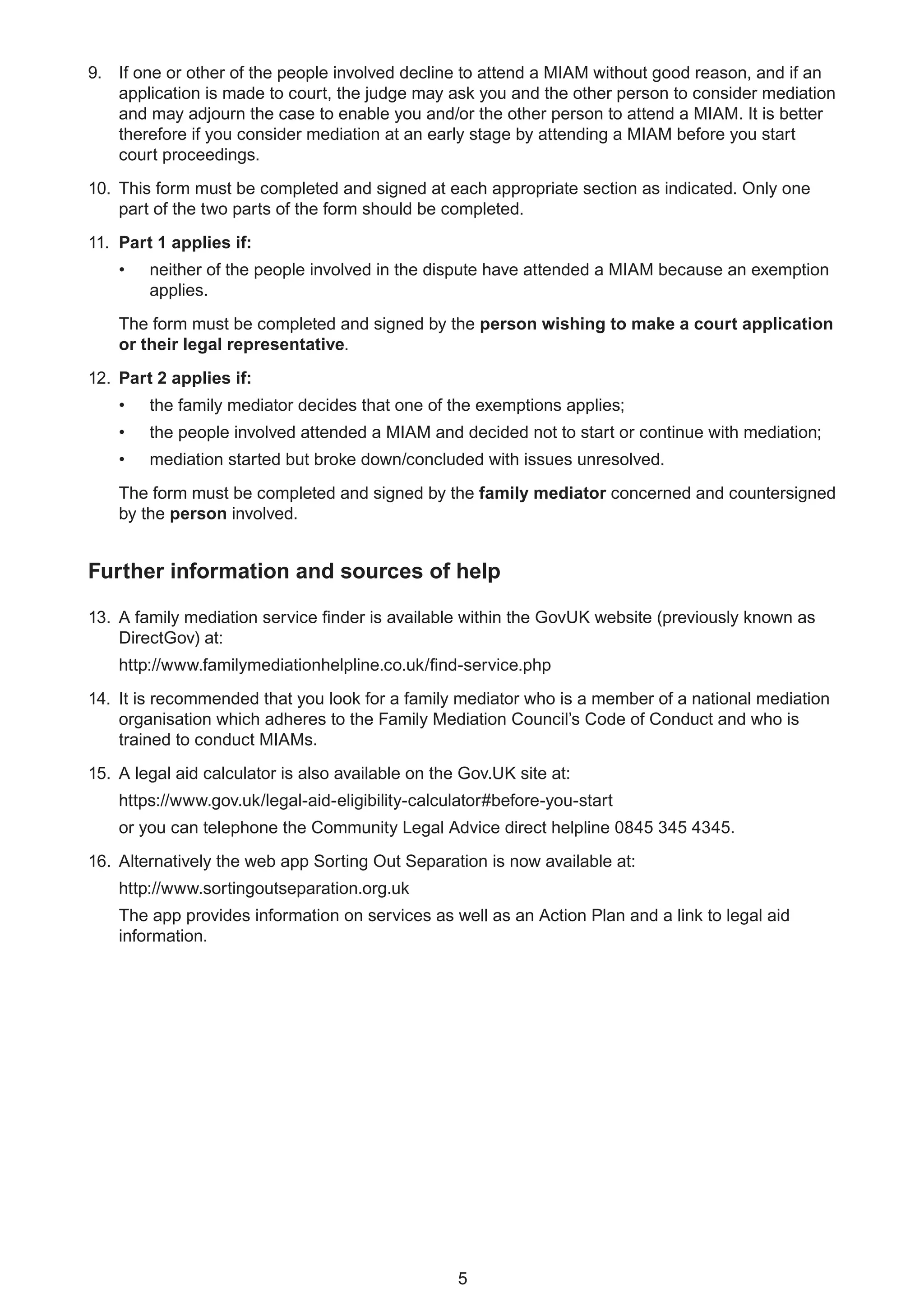Practice guidelines mediation form | PDF