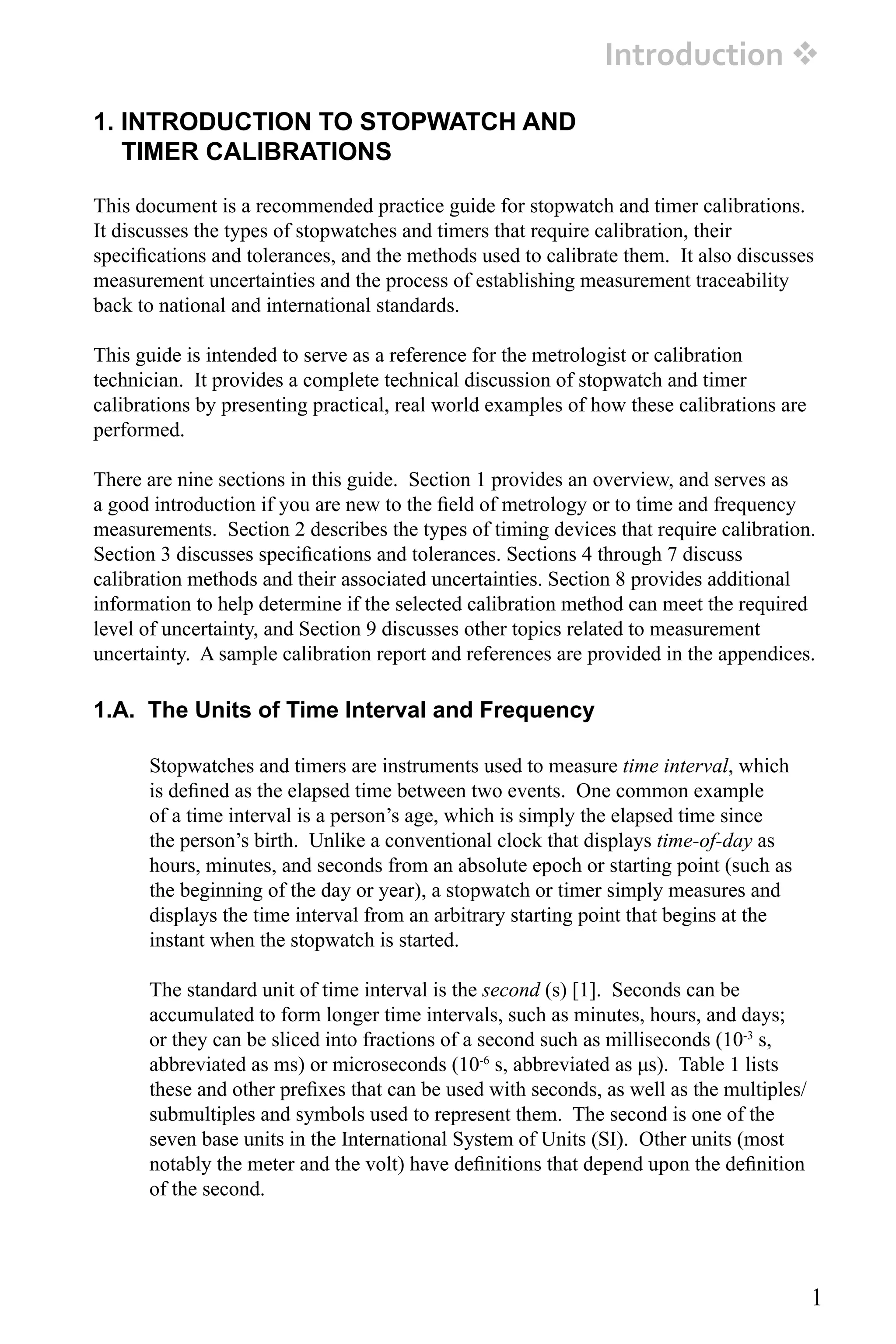 Practice Guide Stopwatches And Timer Calibrations Pdf