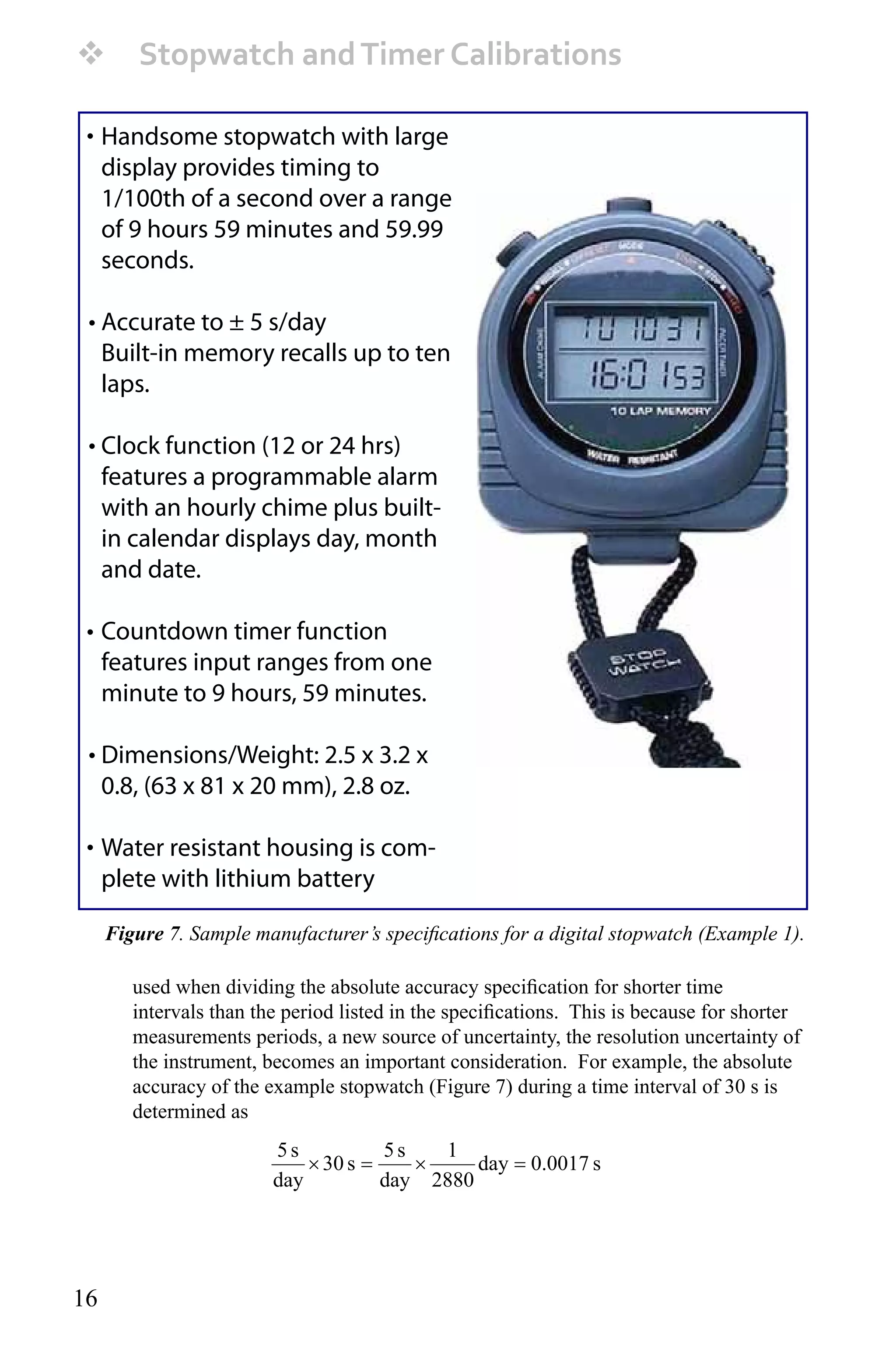 Practice guide stopwatches and timer calibrations | PDF