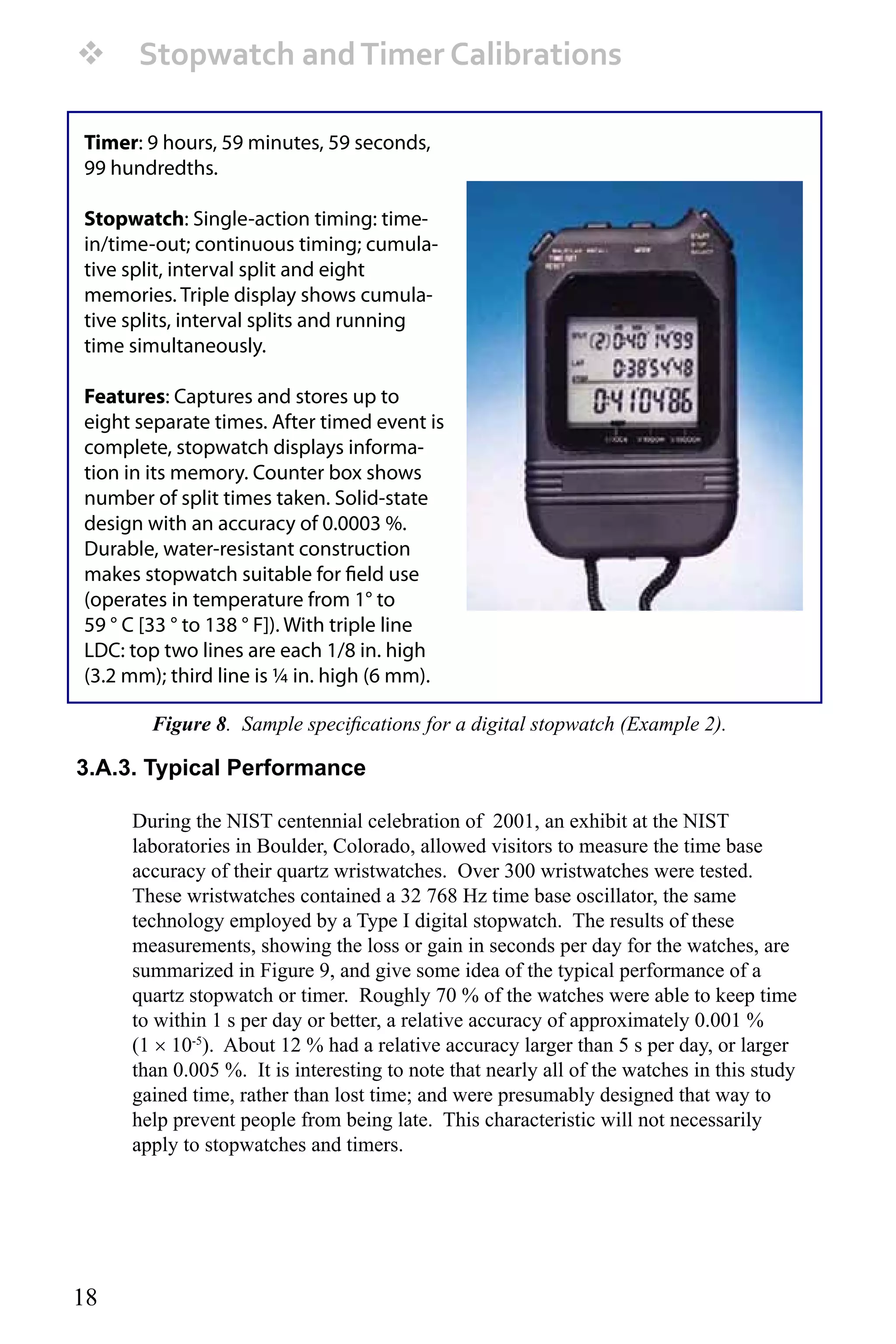 Practice guide stopwatches and timer calibrations | PDF