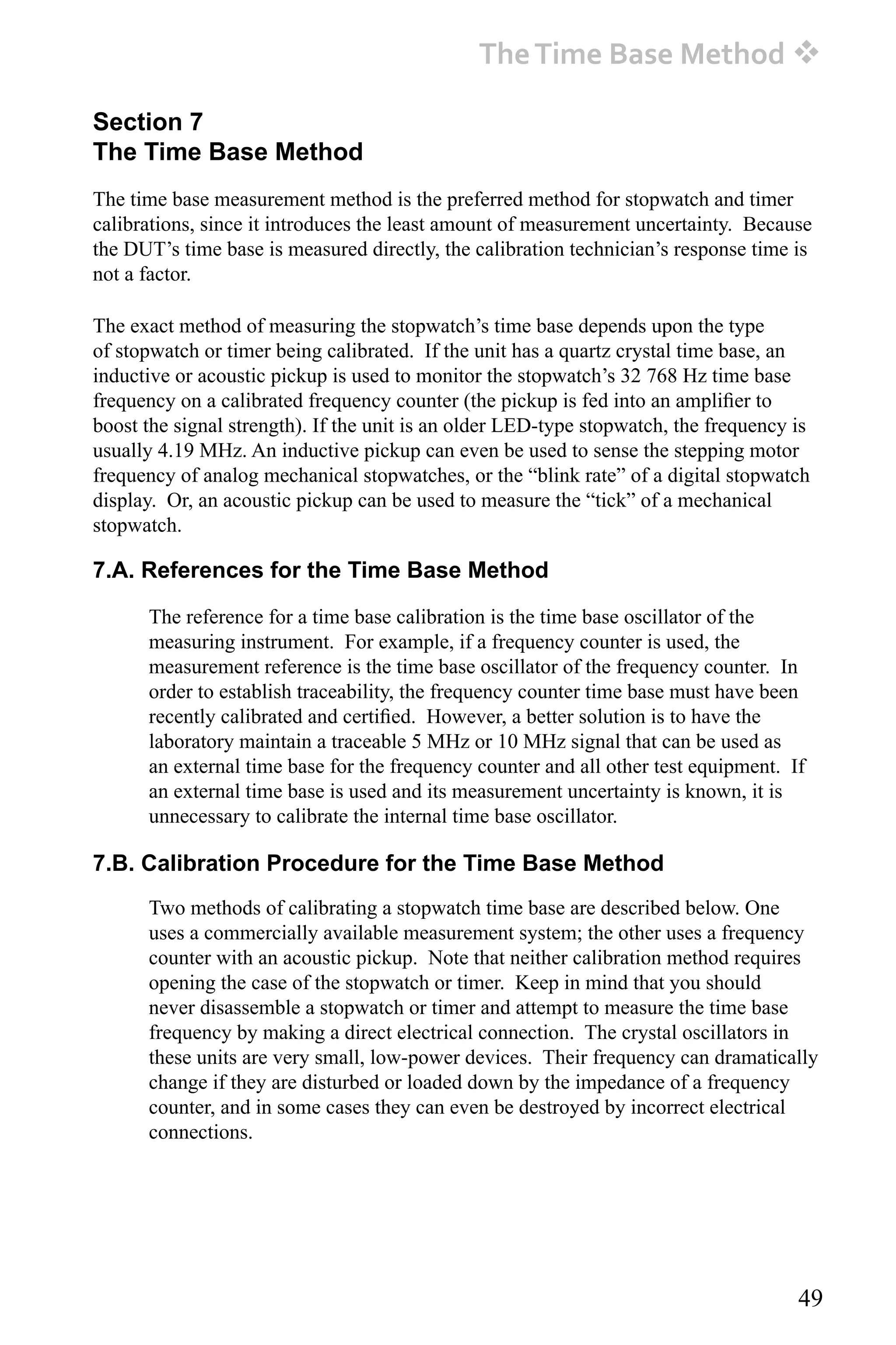 Practice guide stopwatches and timer calibrations | PDF