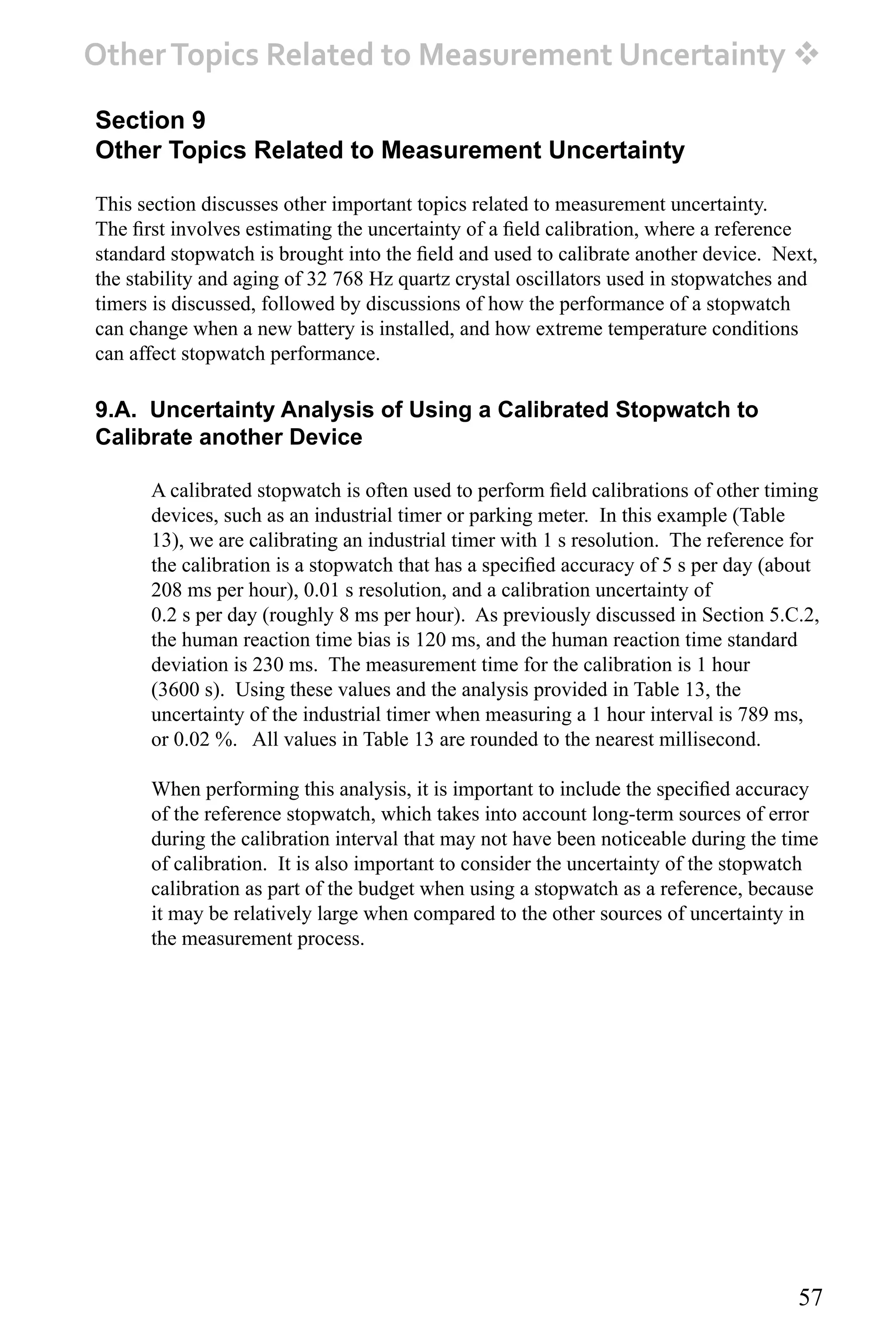 Practice guide stopwatches and timer calibrations | PDF
