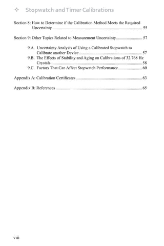 Practice guide stopwatches and timer calibrations | PDF