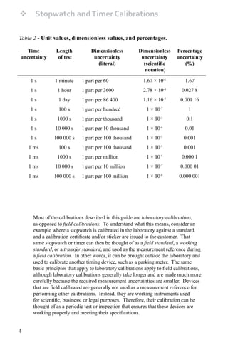 Practice guide stopwatches and timer calibrations | PDF