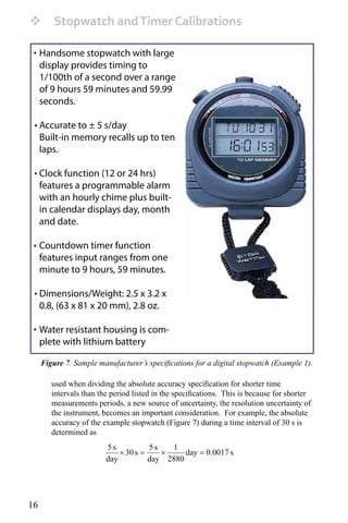 Practice guide stopwatches and timer calibrations | PDF