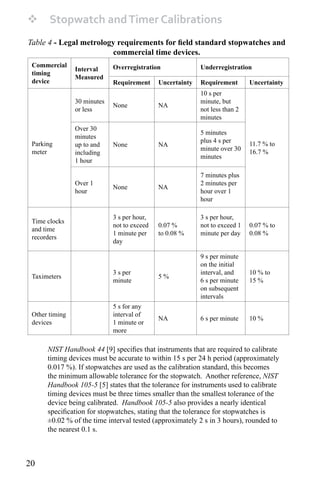 Practice guide stopwatches and timer calibrations | PDF