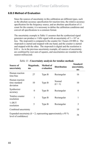 Practice guide stopwatches and timer calibrations | PDF