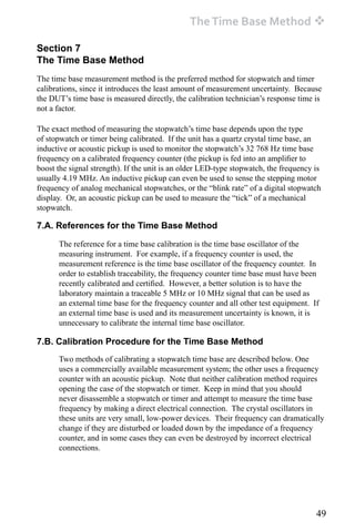 Practice guide stopwatches and timer calibrations | PDF