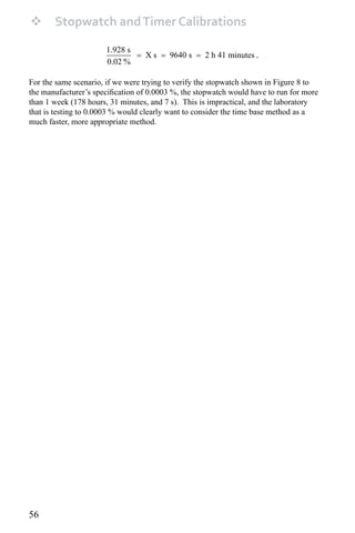Practice guide stopwatches and timer calibrations | PDF