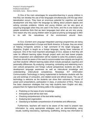 Practice ii practico 9 CLIL | DOCX