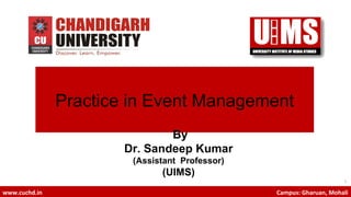 Practice in event management | PPT