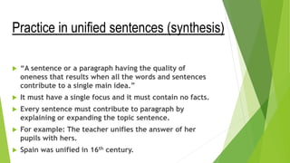 Practice in unified sentences (synthesis) presentation.pptx