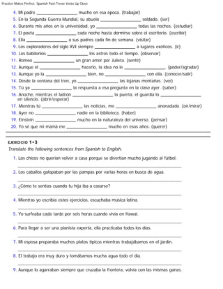 Practice makes perfect spanish past tense verbs | PDF