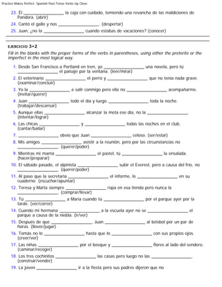 Practice makes perfect spanish past tense verbs | PDF