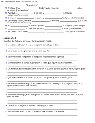 Practice makes perfect spanish past tense verbs | PDF
