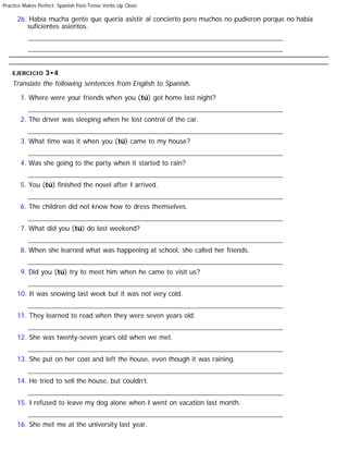 Practice makes perfect spanish past tense verbs | PDF