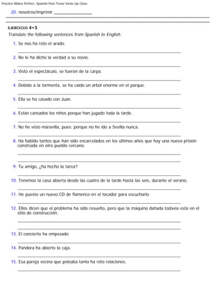 Practice makes perfect spanish past tense verbs | PDF